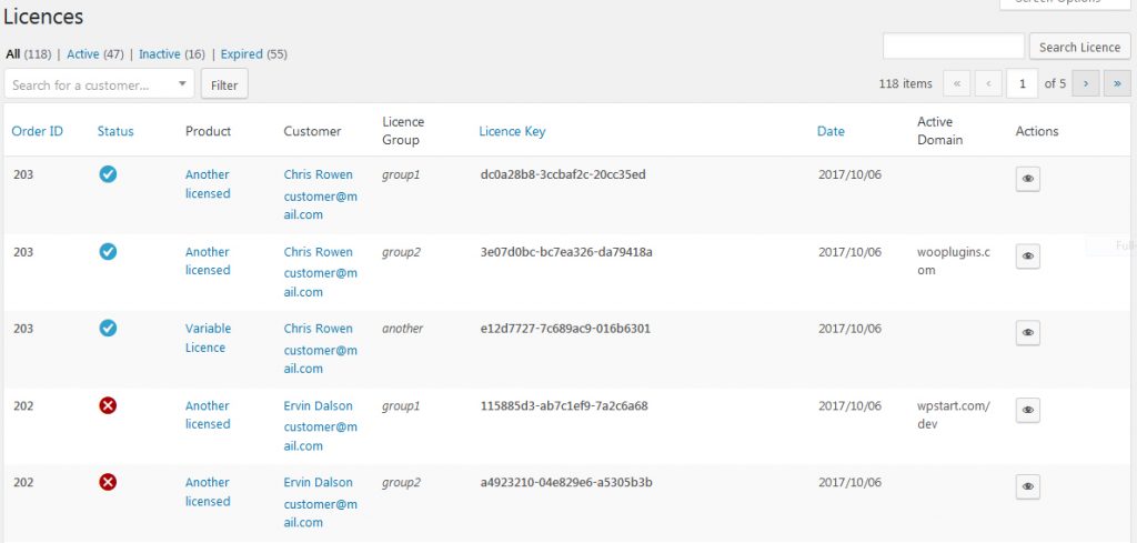 Licence Keys Management – Admin Interface - WP Software License for ...